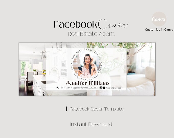 Realtor Facebook Banner, Real Estate Marketing, Facebook Cover ...