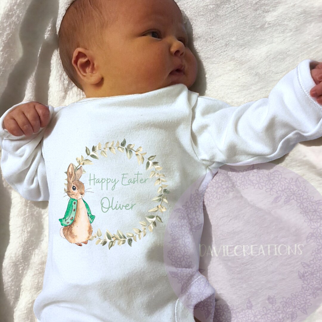 Baby Peter Rabbit Easter Pjs, Baby Easter Outfit, Easter Romper, Easter ...