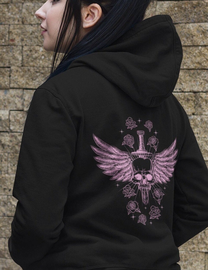 Alt Clothing Goth Clothes Pastel Goth Skull Hoodie Grunge Hoodie ...