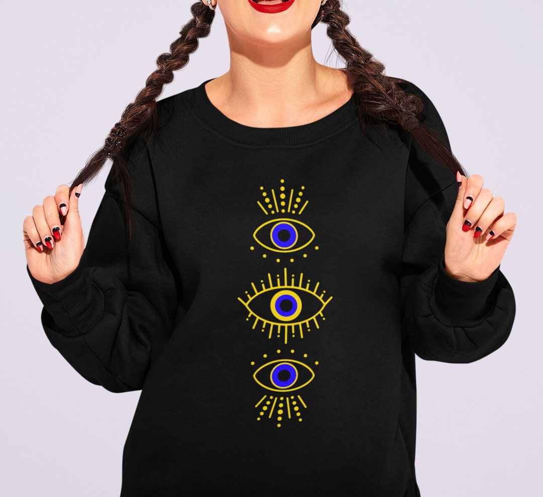 Evil Eye Sweater Aesthetic Sweater Indie Clothes Third Eye Evil Eye ...