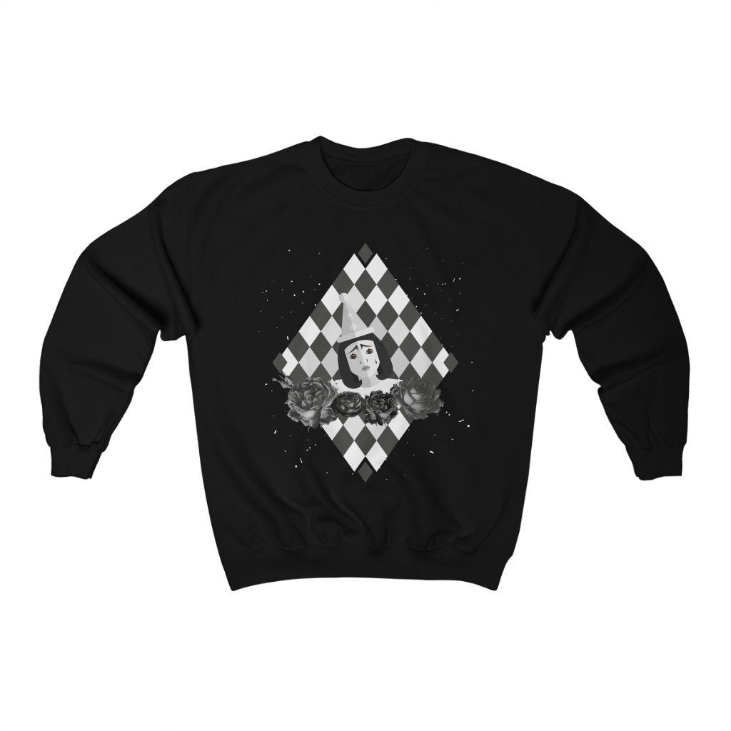 Clowncore Sweater Dark Clowncore Gothic Sweater Goth Clown Sweater Sad ...