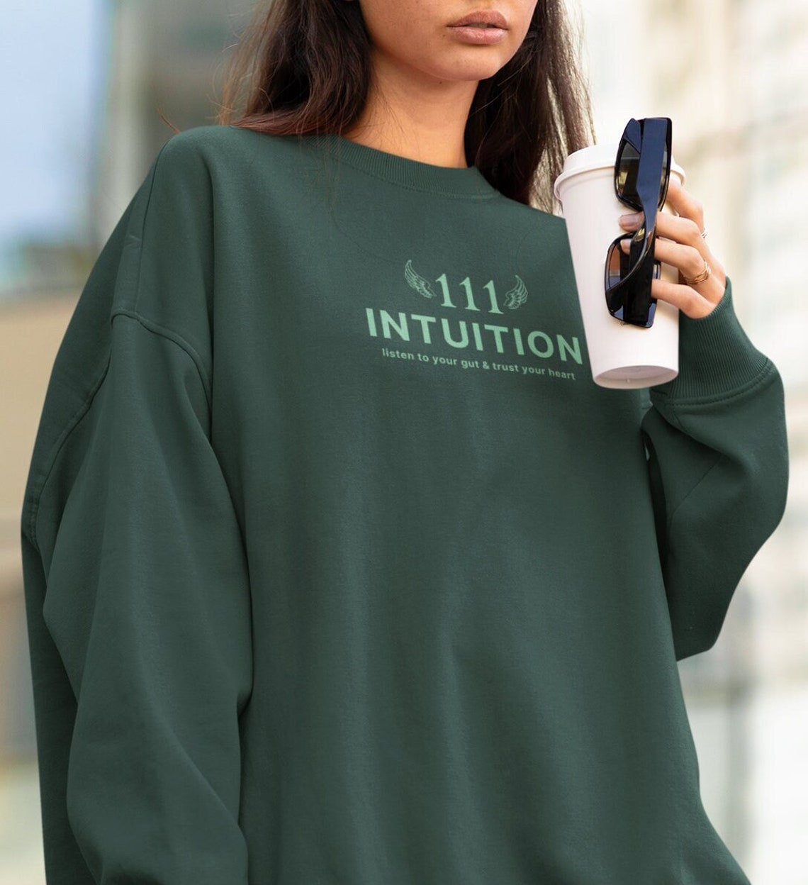 111 Angel Number Sweater Angel Wings Crewneck Angel Aesthetic Angel ...