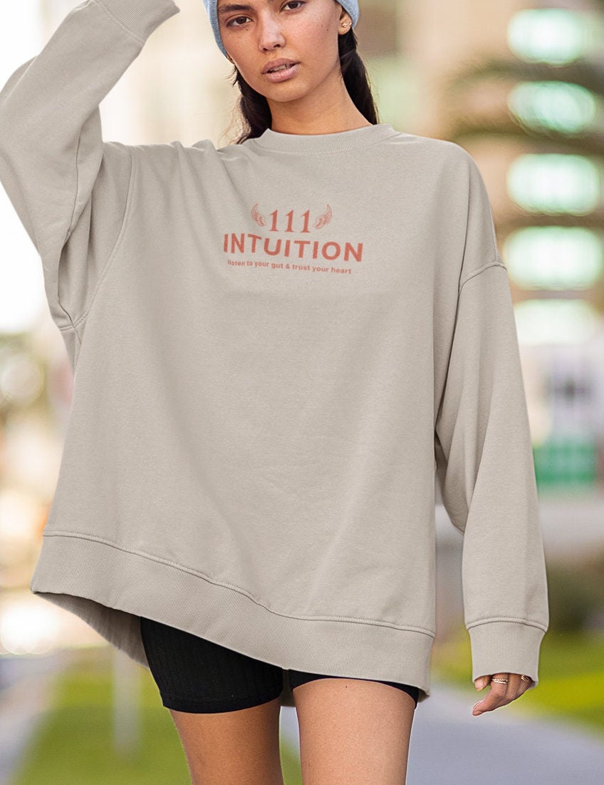 111 Angel Number Sweater Angel Wings Crewneck Angel Aesthetic Angel ...