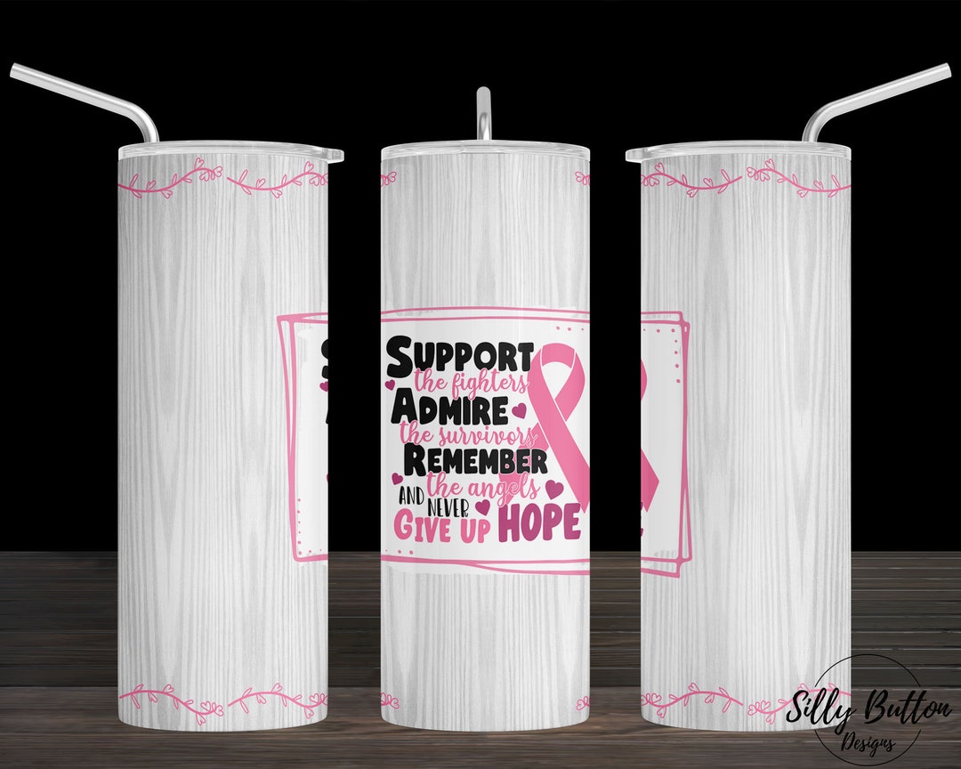 Breast Cancer Support Admire Remember Hope Pink Sublimation Skinny ...