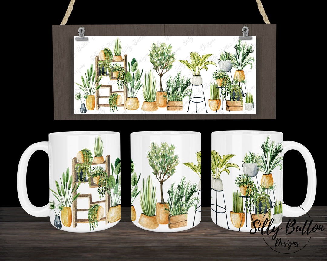 Potted Plants Home Decor Indoor House Plants Sublimation Mug Design ...