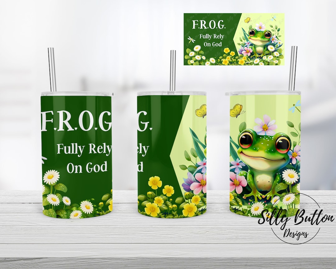 Frog Fully Rely on God With Flowers Religious Faith Sublimation ...