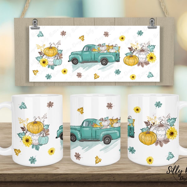 Teal Vintage Truck - Etsy