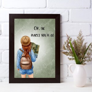 Instant Download Oh, the Places You'll Go Printable JPG Wall Décor, 5 ...