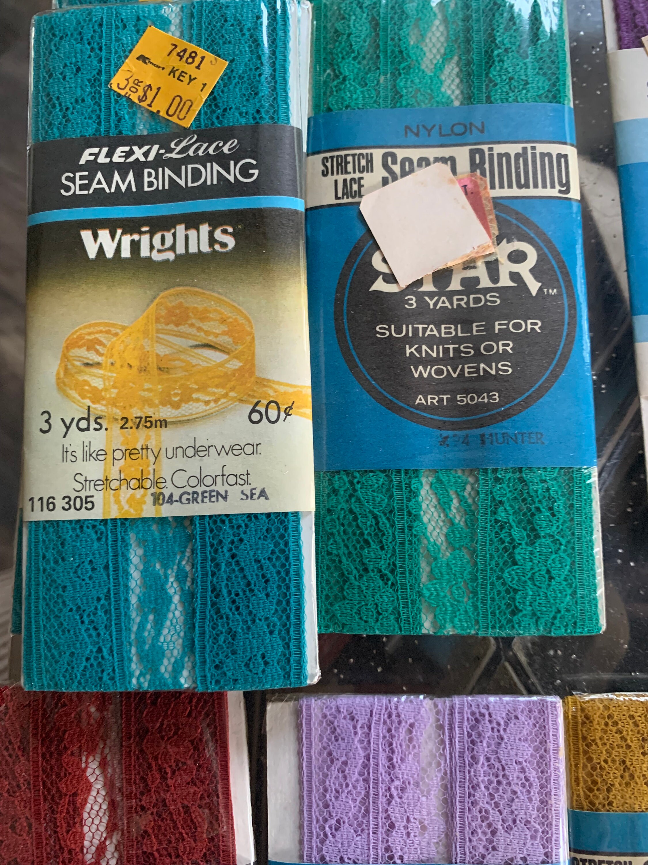 One Vintage Flexi-lace Seam Binding, You Pick - Etsy