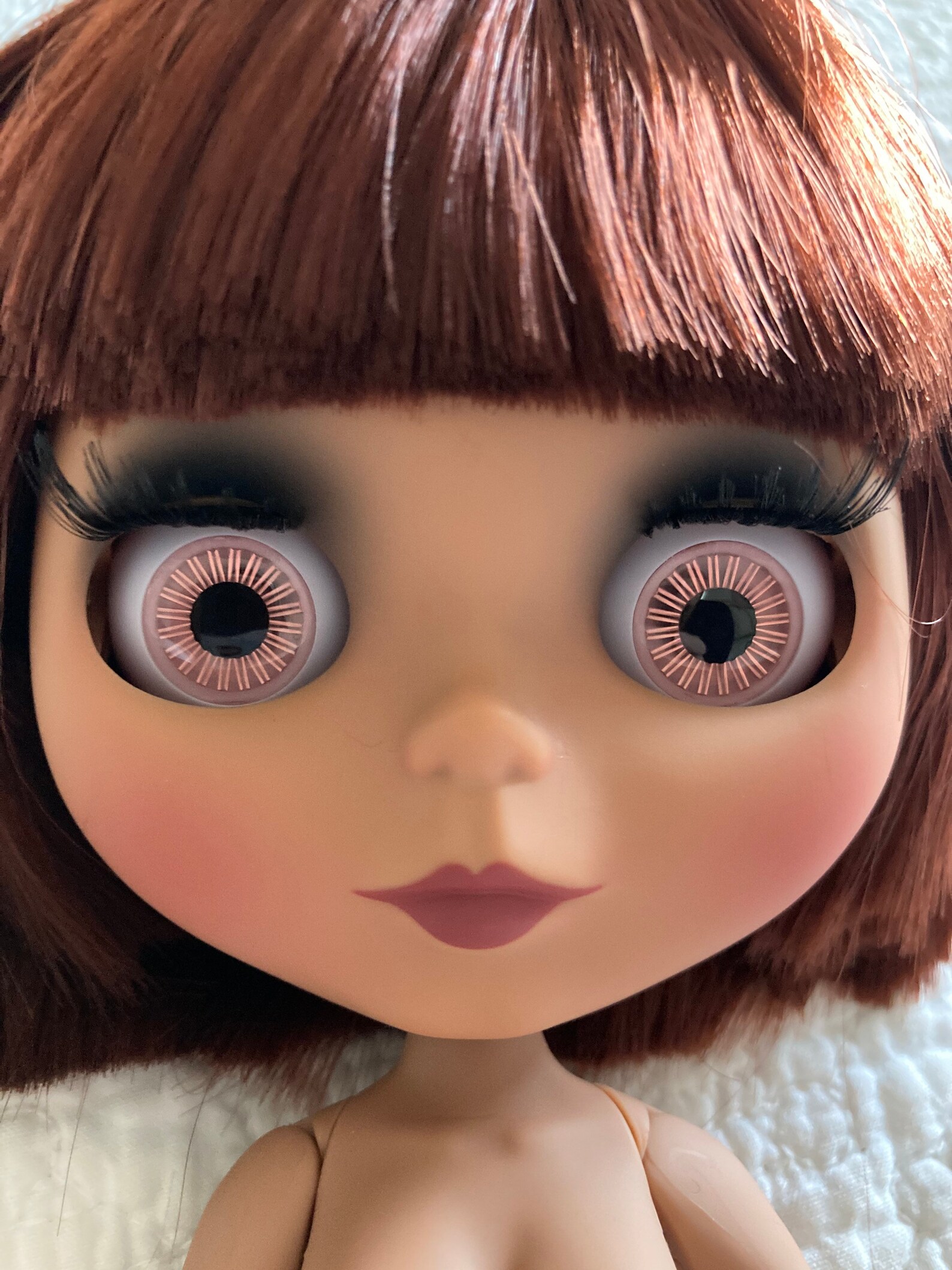 Blythe Doll Clone Doll Matte Face for Customizing Dark Red - Etsy