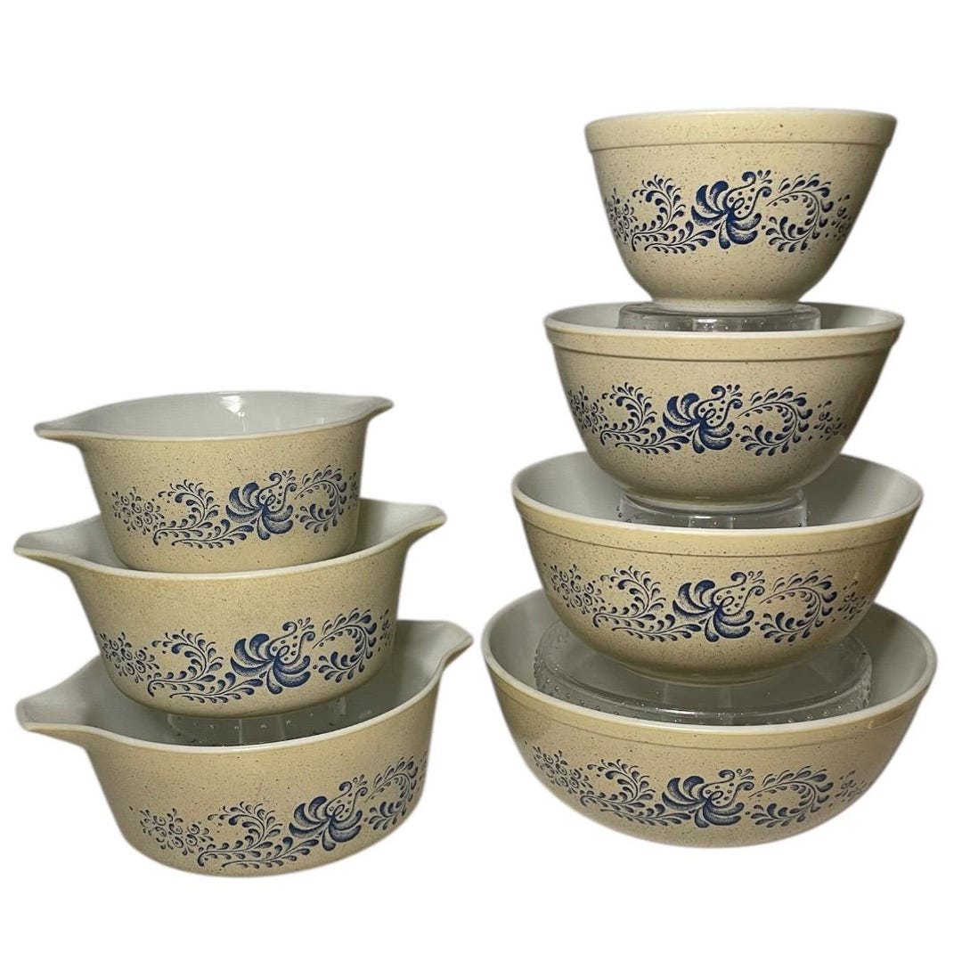 Vintage Pyrex Homestead Cinderella Bowls, Casserole Set (no Lids ...