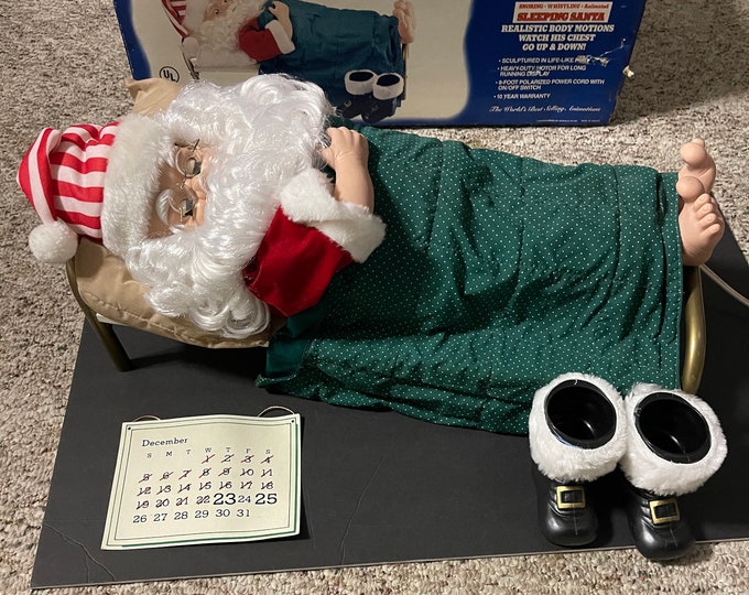 Sleeping Santa, Coca Cola Santa and Dog - Etsy