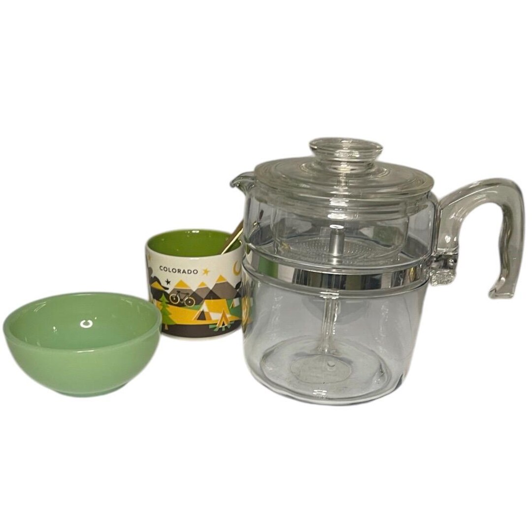 PYREX Percolator Flameproof Glass Coffee Pot #7759. - Etsy