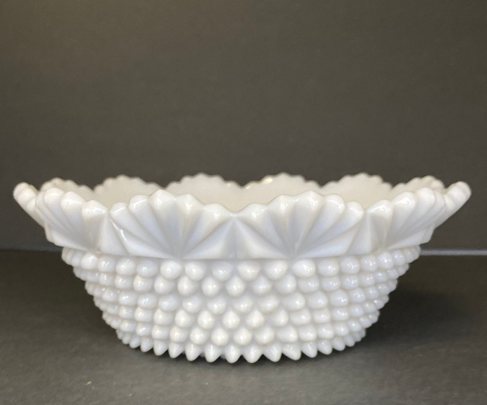 Hobnail Milk Glass 10 Bowl - Etsy