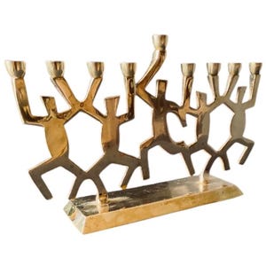 Keith Haring Inspired Judica Menorah 9 Branch Candlestick. Vintage ...