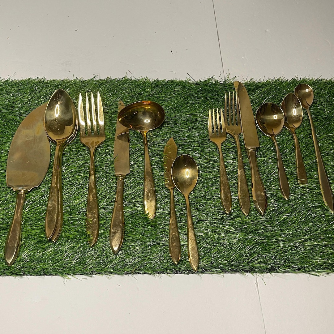 Dirilyte Bronze Flatware Service “regal” Pattern. - Etsy