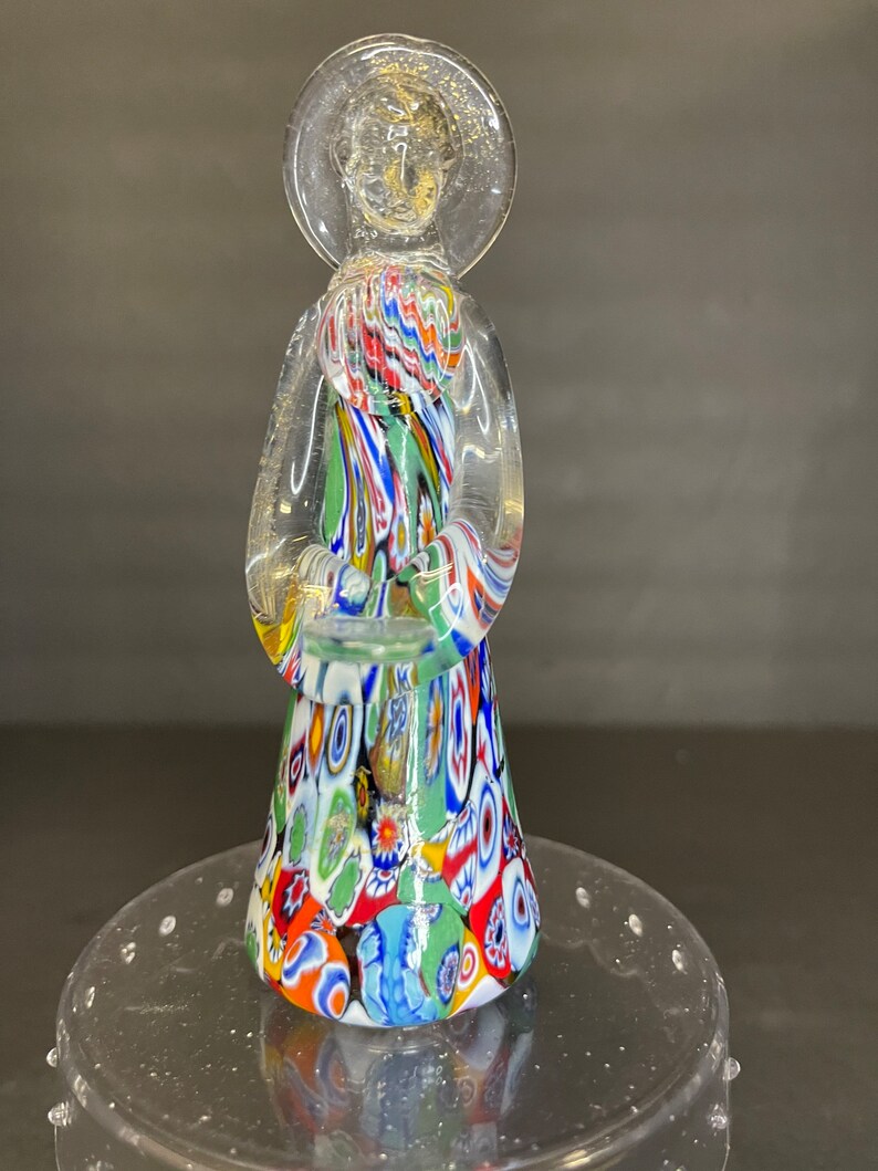 Vintage Murano Hand Blown Art Glass Angel Millefiori Gold Etsy