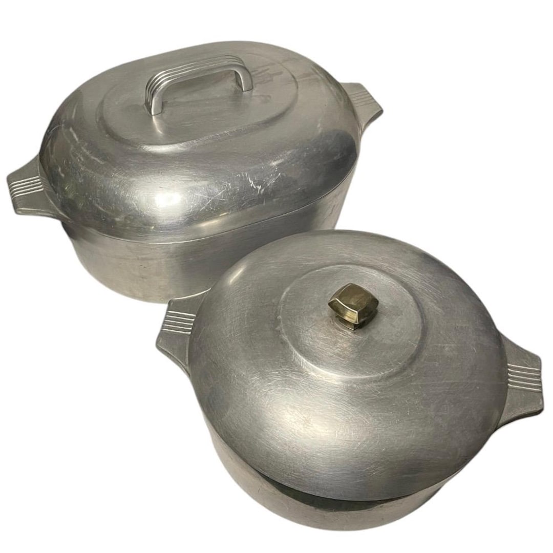 Vintage Magnalite Cookware, Oval 8 Qt Roaster and Round 5 Qt Stock Pot ...