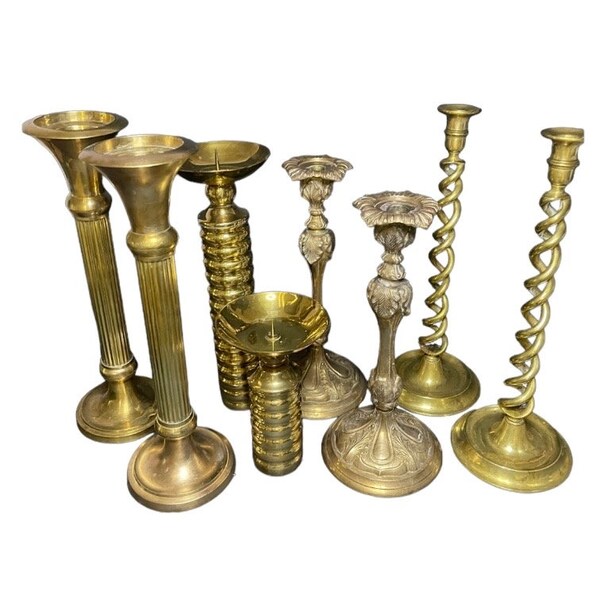 Brass Candlesticks - Etsy