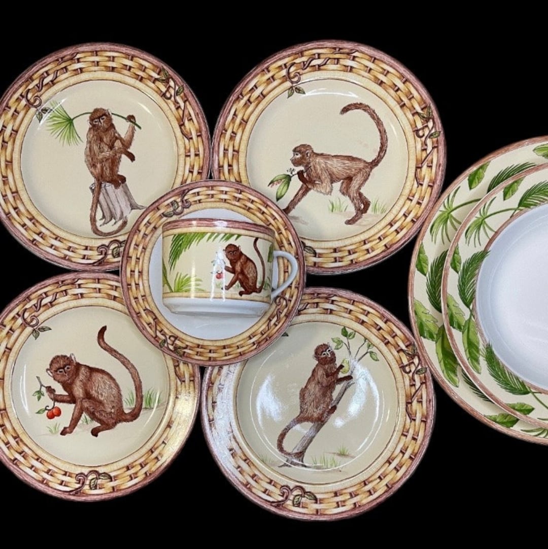 Monkey Porcelain Dinnerware - Etsy