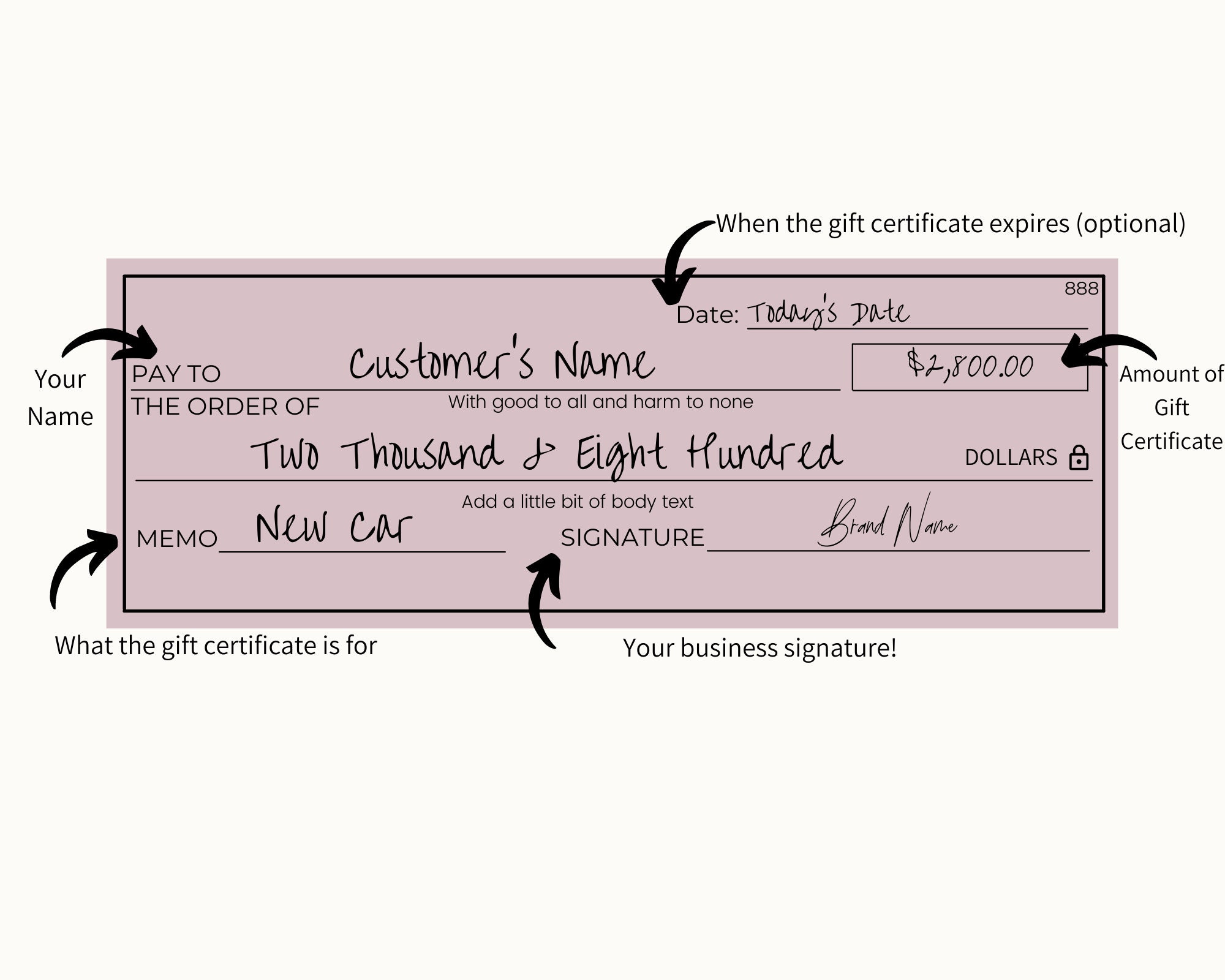 Gift Certificate Template for Small Business, Canva Gift Certificate ...
