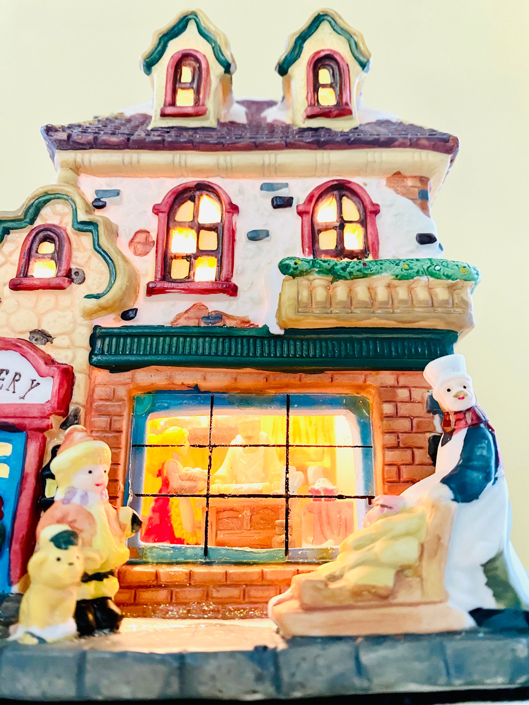 Bakery 3D Porcelain Lighted Glass Window House - Etsy
