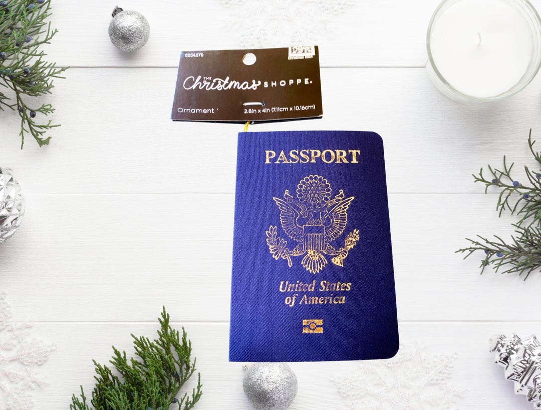 Passport Christmas Tree Ornament - Etsy