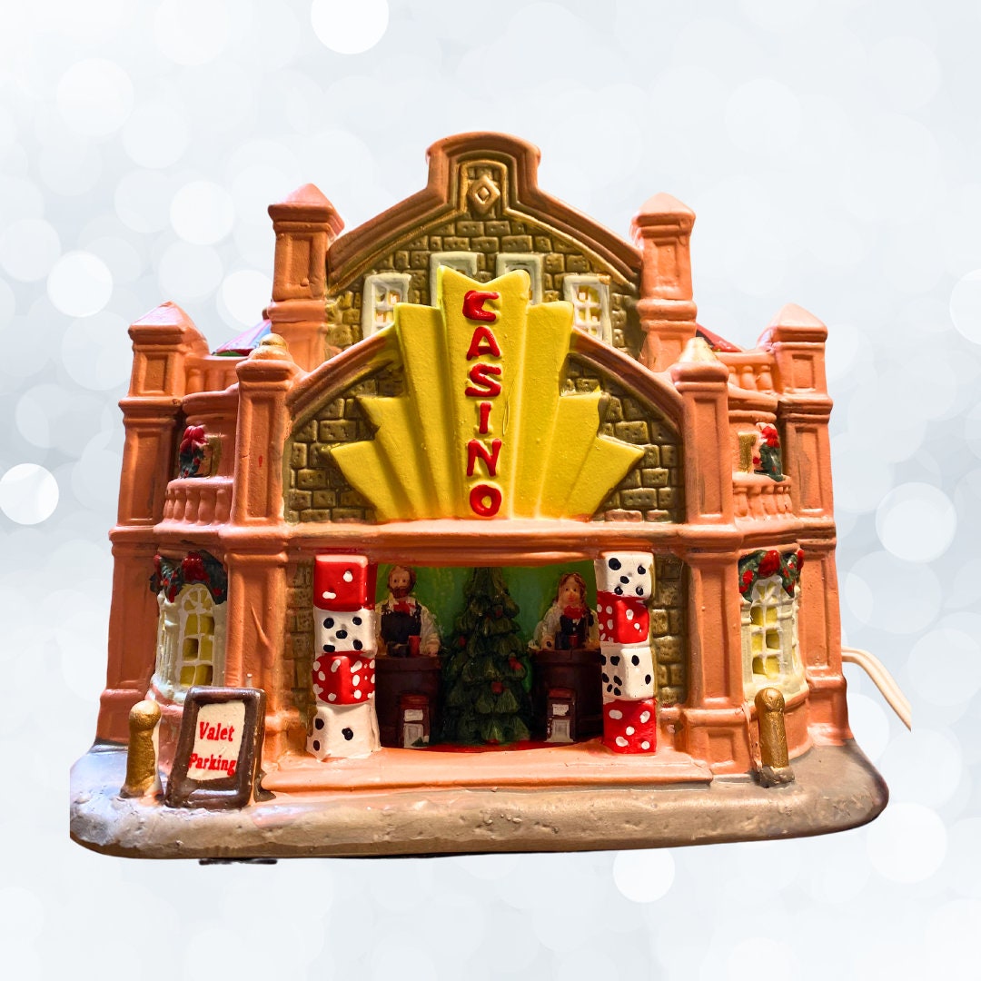 2023 Holiday Time Casino Christmas Village Light-up, Multi-color 7.25 ...