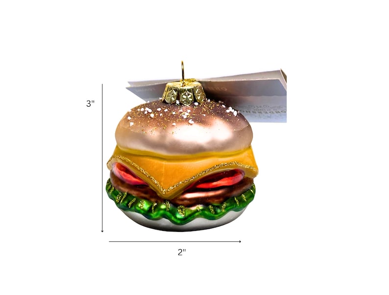 Glass Cheeseburger Christmas Tree Ornament - Etsy