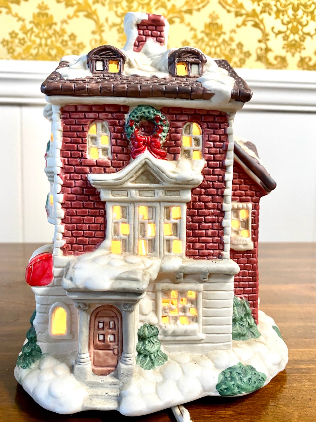 Vintage Ceramic Apartment House Christmas Snow Village - Etsy