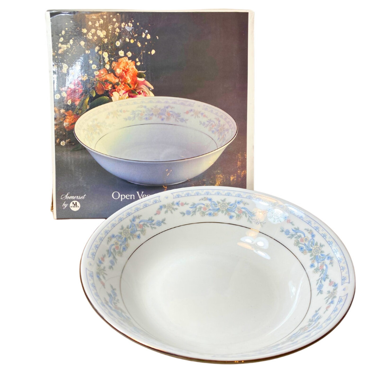 Somerset by Excel Fine Porcelain China Open Vegetable Bowl, 9” D - Etsy