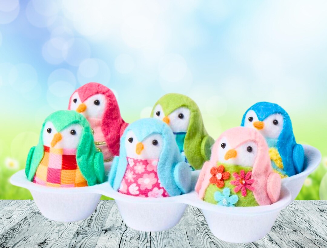 2025 Spritz Featherly Friends 6pc Fabric Easter Egg Carton - Etsy