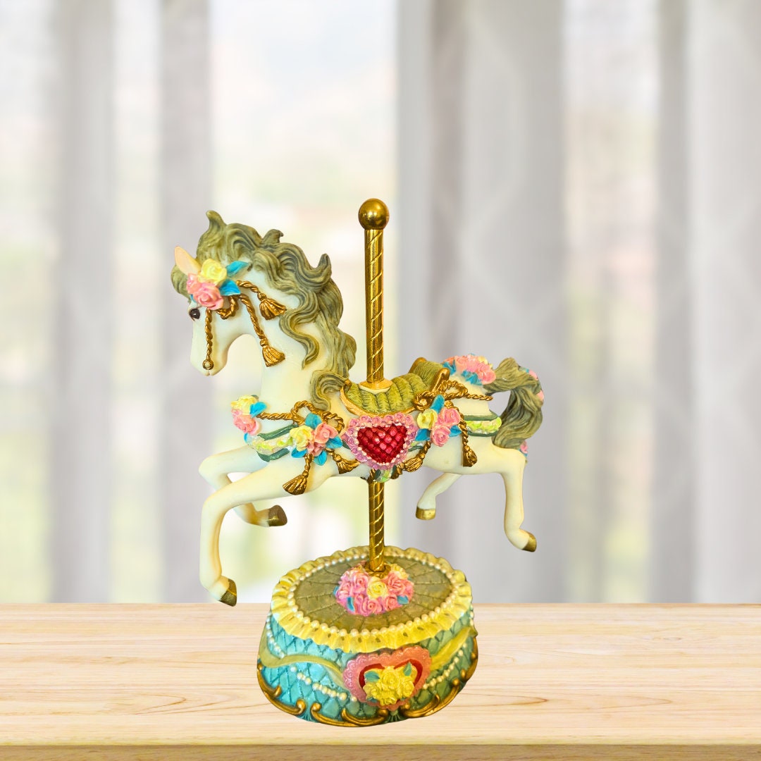 Heritage House County Fair Collection Love Me Tender Carousel Horse ...