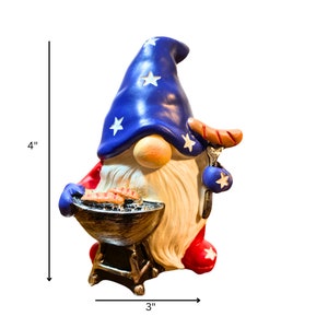 Independence Day Resin Grilling Gnome Figurines Set of 2 - Etsy