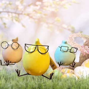 2024 Table Pieces Ceramic Educated Chickens Figurines - Etsy