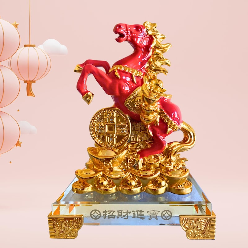 Red Chinese Statues - Etsy