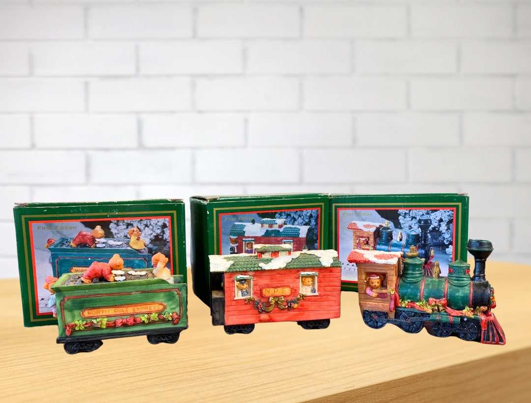 1994 North Pole Express First Edition Christmas Train Collection Set of ...