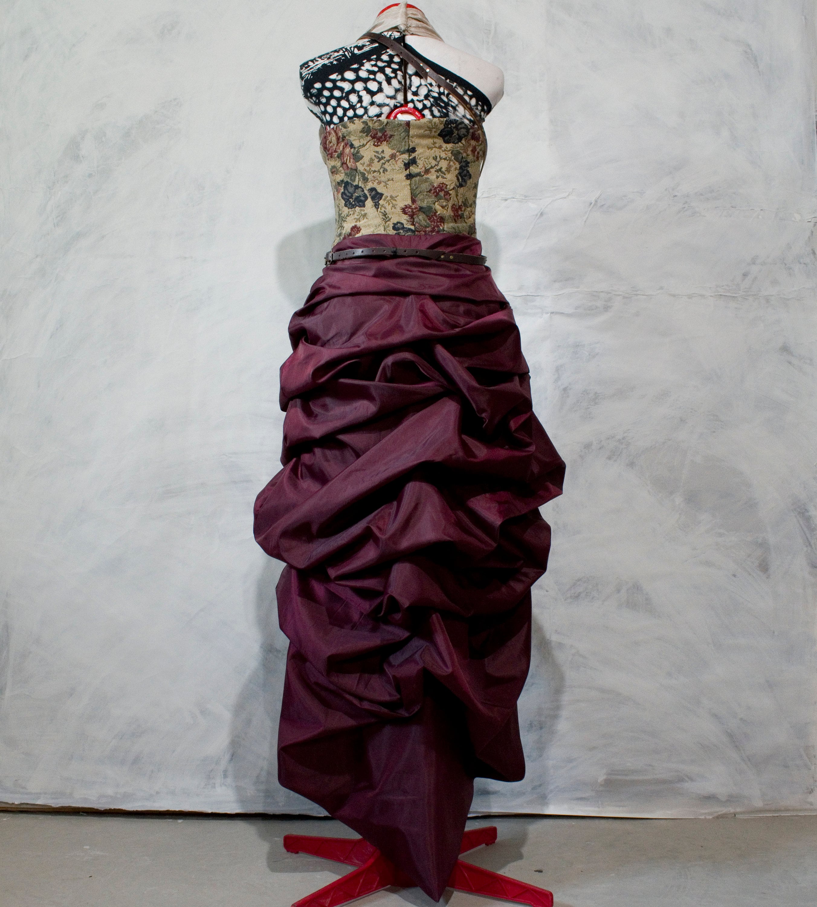 Steampunk Victorian Burlesque Dress, With Boned Bustier Style Halter ...