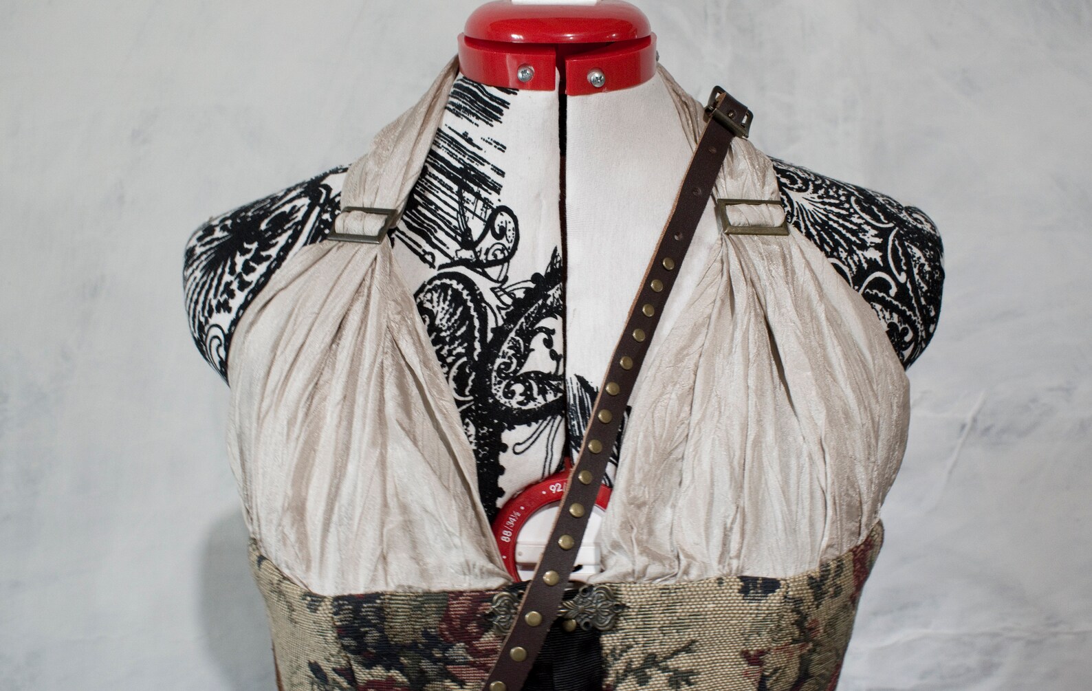 Steampunk Victorian Burlesque Dress, With Boned Bustier Style Halter ...