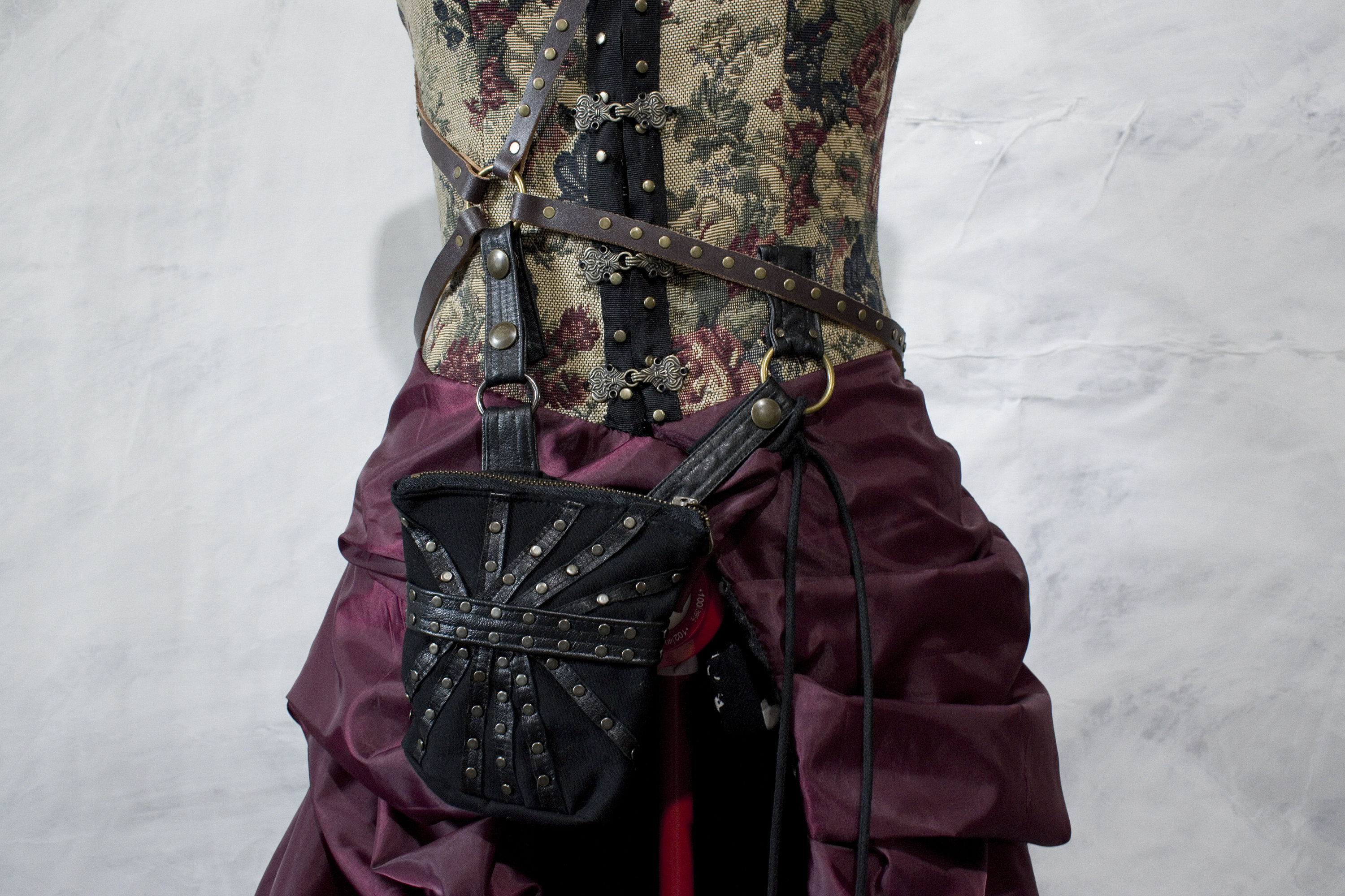 Steampunk Victorian Burlesque Dress, With Boned Bustier Style Halter ...
