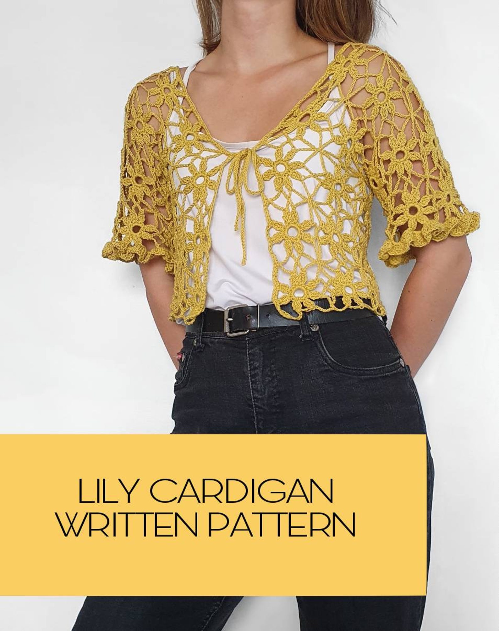 WRITTEN PATTERN: Lily Cardigan - Etsy
