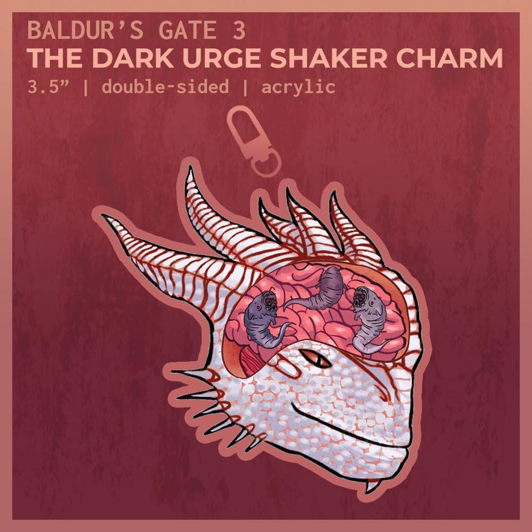 The Dark Urge Tadpole Charm - BG3 Shaker Charm - Etsy