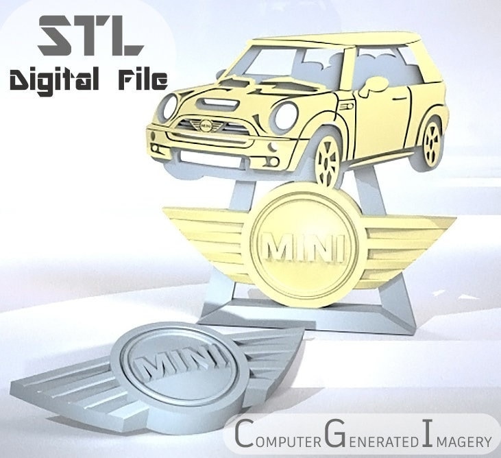 Digital STL/ Display Stand 3D Car Sign, Wall Decor, Car Logo, Keychain ...