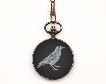 Raven Pocket Watch - Etsy