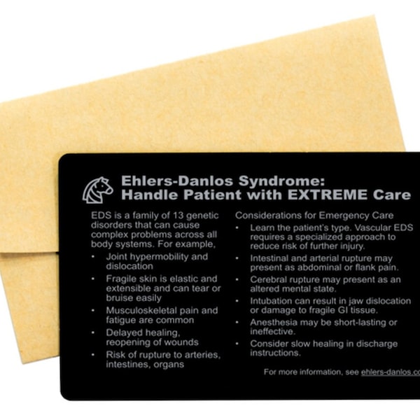 Vascular Ehlers Danlos Medical Card - Etsy