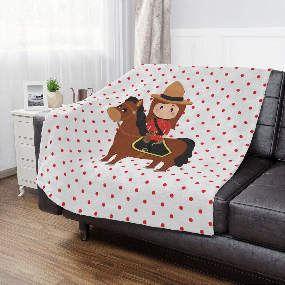 Super Cute Mountie Girl Minky Blanket for Canada Day - Etsy