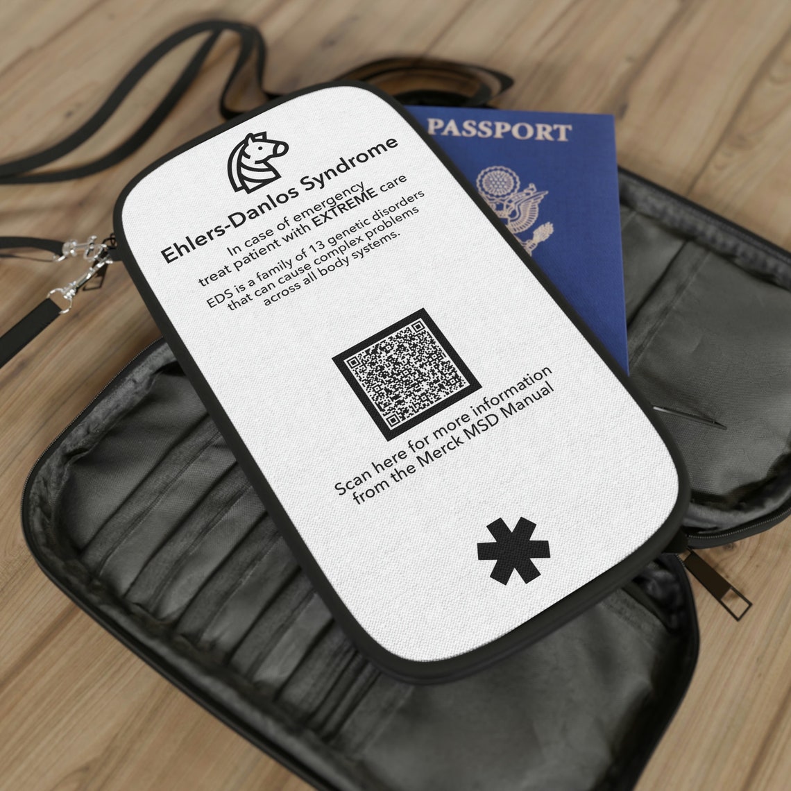 Ehlers-danlos Syndrome Zebra Passport Wallet Emergency - Etsy