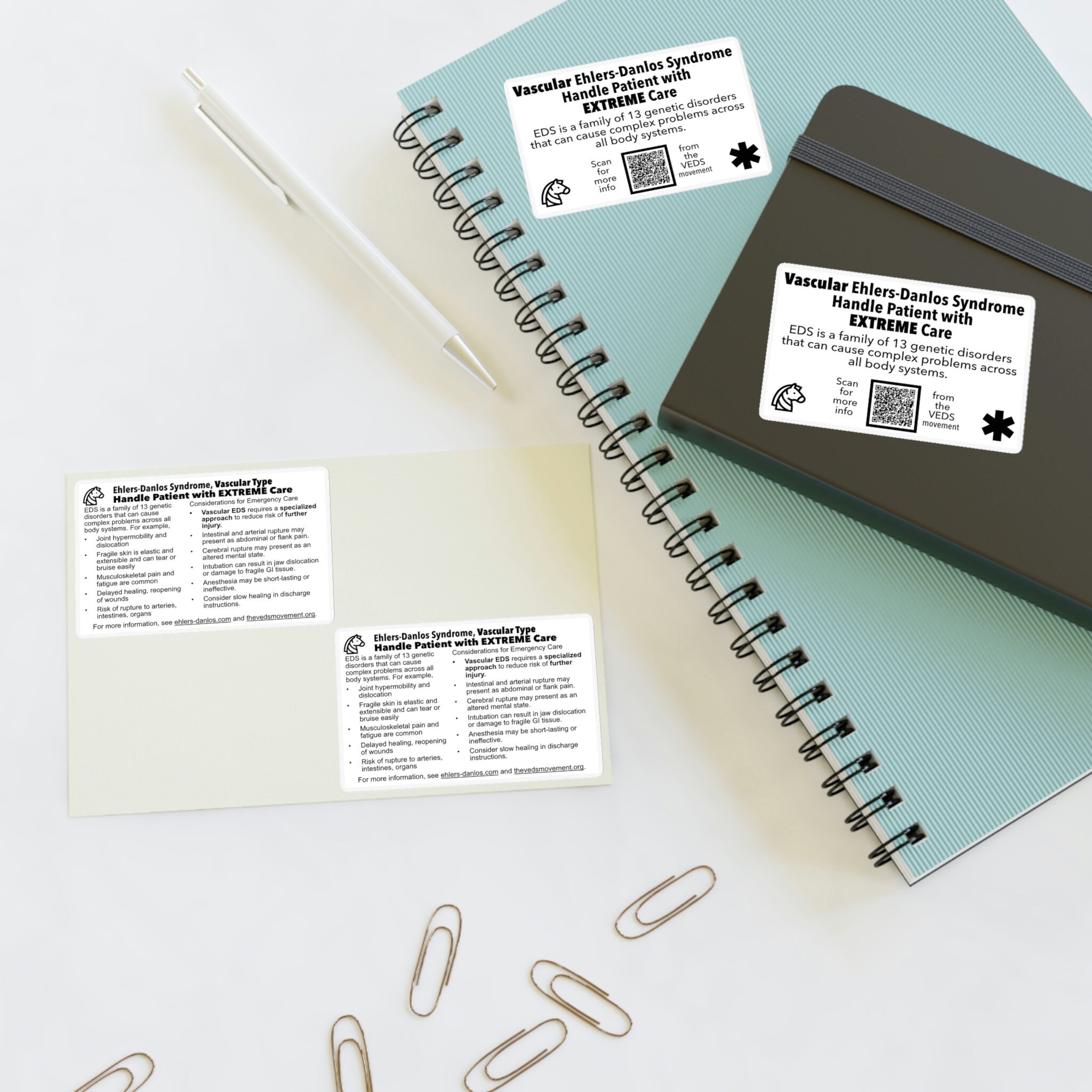Vascular Ehlers-danlos Syndrome Sticker Sheet Medical Alert Stickers ...
