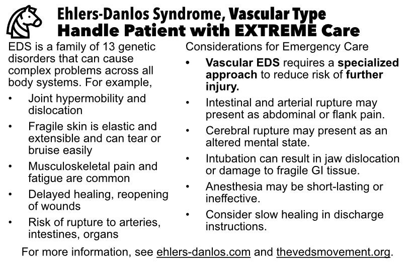 Vascular Ehlers-danlos Syndrome Sticker Sheet Medical Alert Stickers ...
