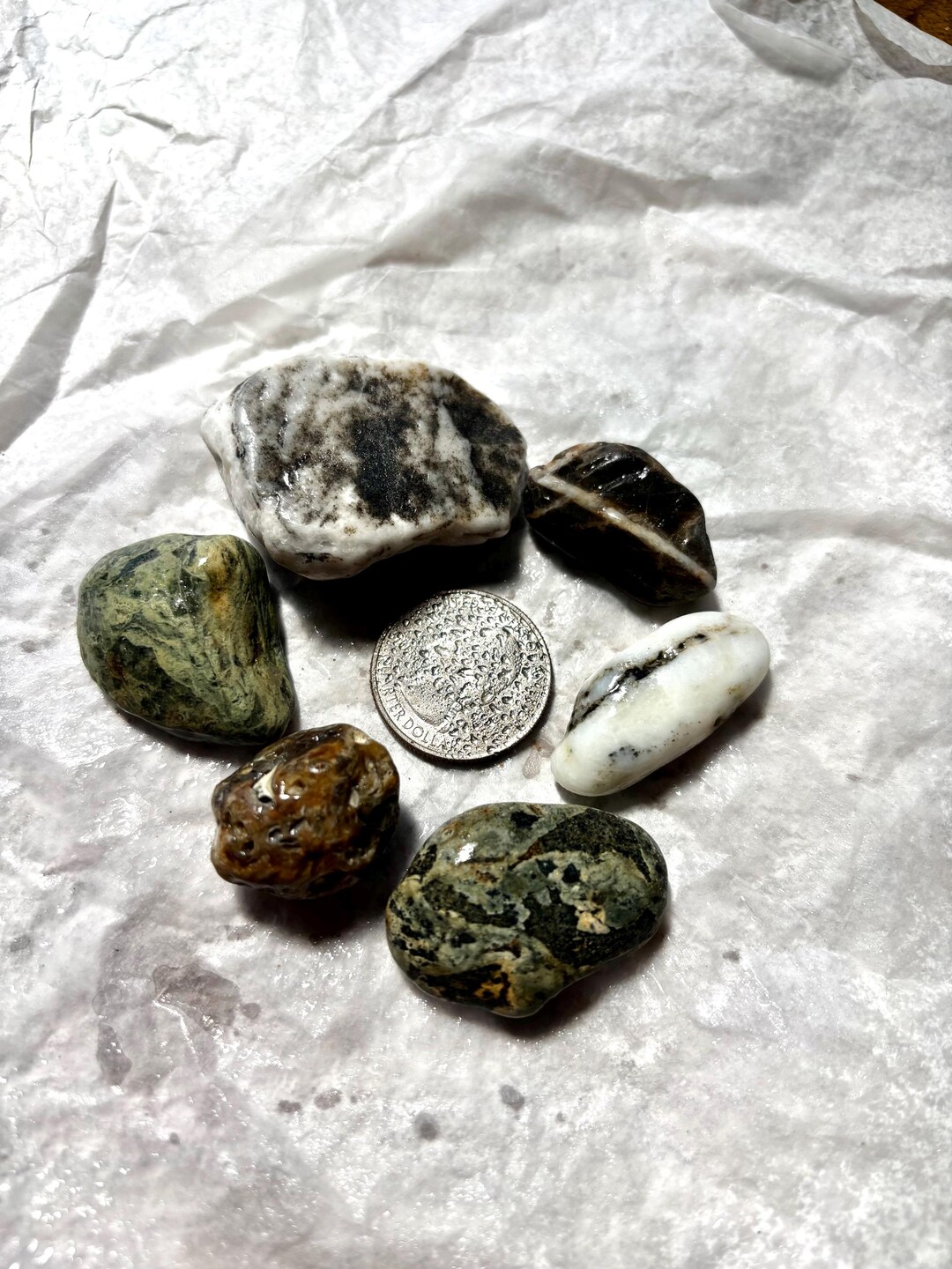 Tumbled Greenstone With Quartz Veins – Found on the California Coast 02 ...